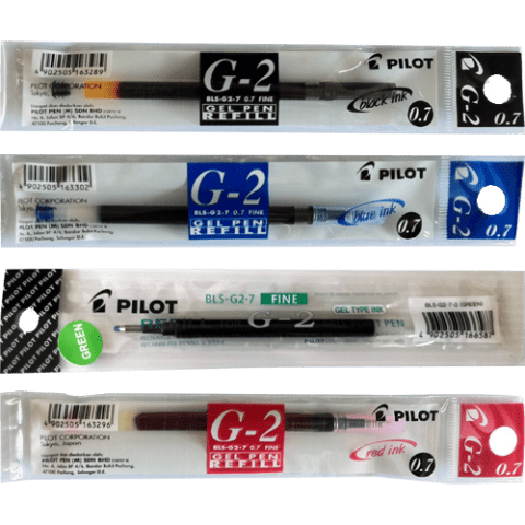 PILOT BLS-G2-7 (F) 0.7MM G-2 REFILL (BLACK/BLUE/GREEN/RED) - U Trading ...