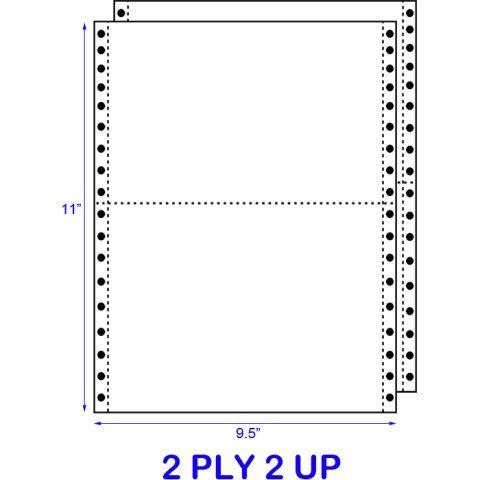 SONOFORM 9.5″ X 11″ A4 2 PLY 2 UPS NCR BLANK COMPUTER FORM (1000 FANS ...