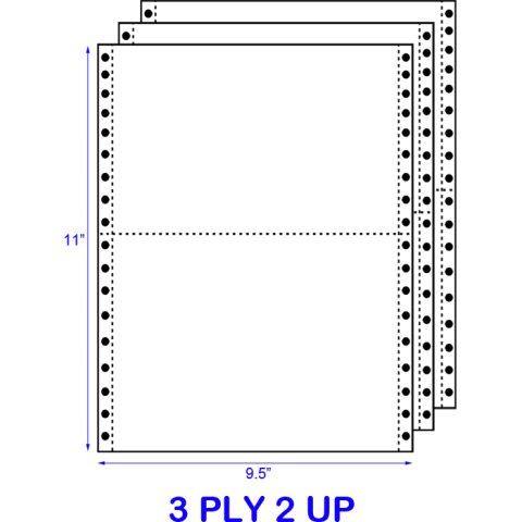 SONOFORM 9.5″ X 11″ A4 3 PLY 2 UPS NCR BLANK COMPUTER FORM (500 FANS ...