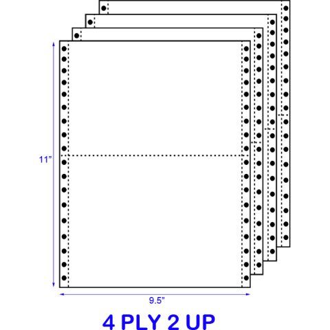 SONOFORM 9.5″ X 11″ A4 4 PLY 2UPS NCR BLANK COMPUTER FORM (500 FANS ...