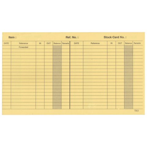 STOCK CARD 5" X 8" (30 PCS) - U Trading & Supplies Sdn Bhd